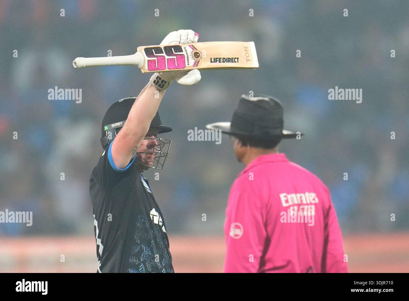New Zealand's Tim Seifert celebrates after scoring fifty runs during ...