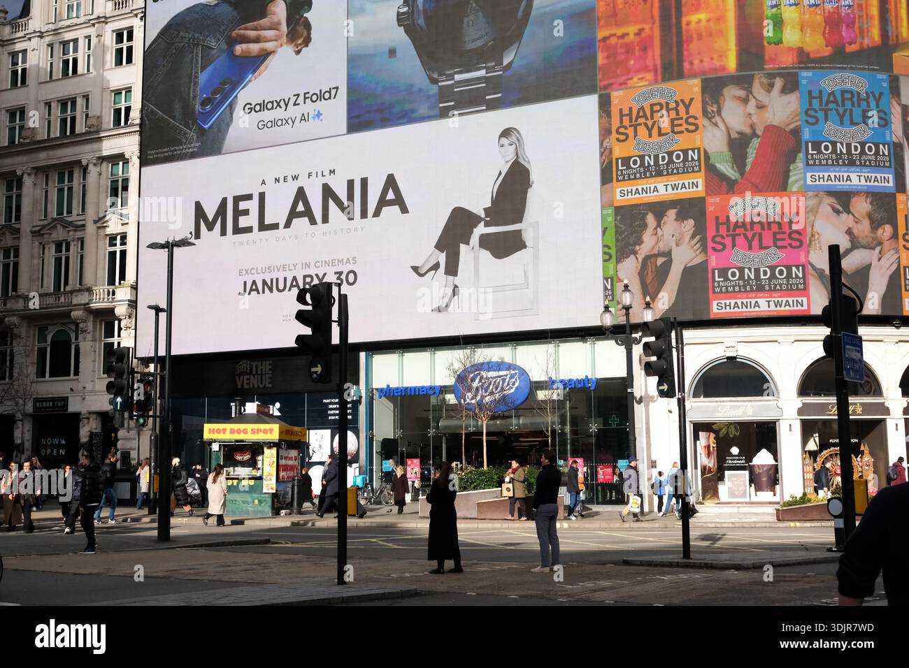 Piccadilly Circus, London, UK. 28th Jan 2026. Melania: Twenty Days to ...