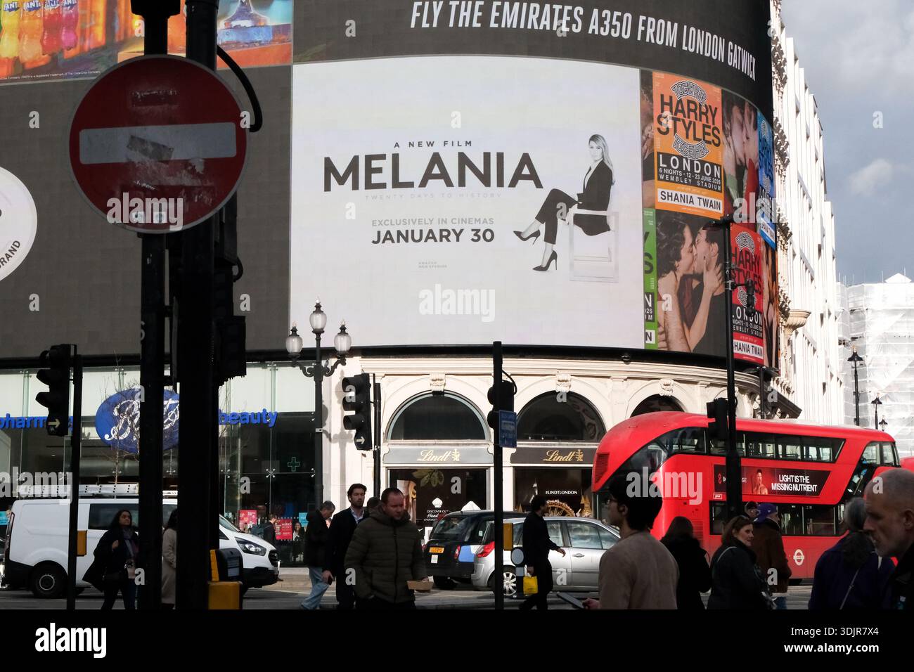 Piccadilly Circus, London, UK. 28th Jan 2026. Melania: Twenty Days to ...