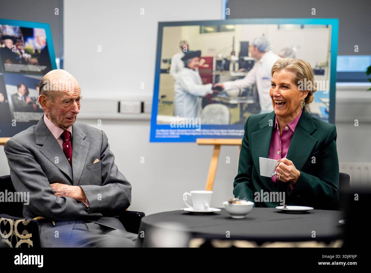 The Duke of Kent and The Duchess of Edinburgh during a visit to the ...