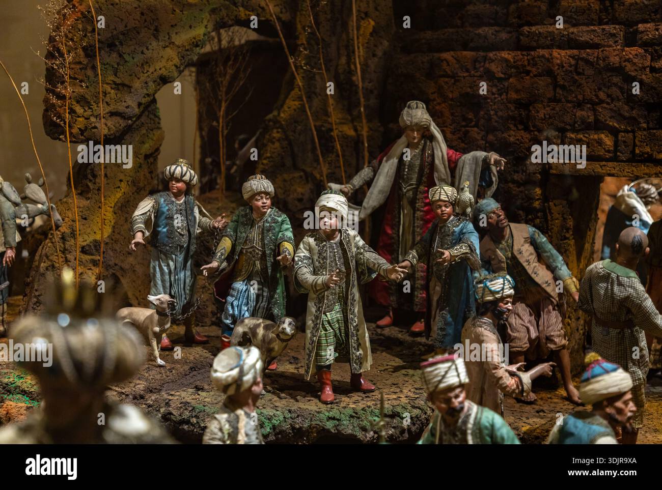 A picture of the nativity scene exhibit in the Palau March Museum Stock ...