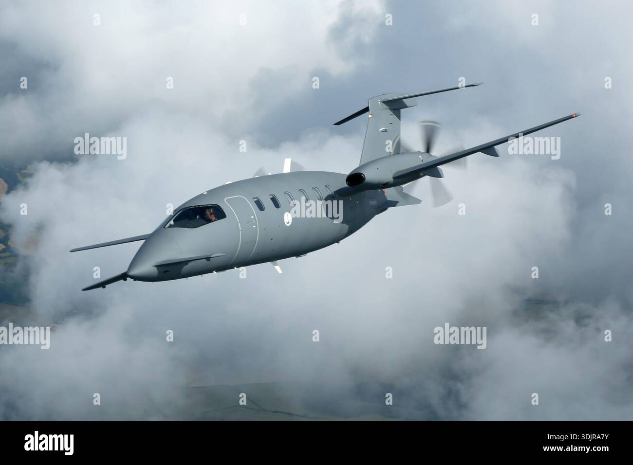 Italian Navy Piaggio P-180AM Avanti MM62211 is shown airborne during ...