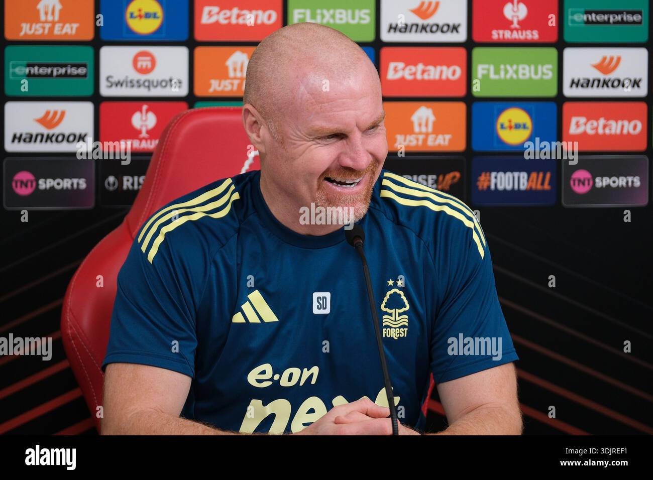 Nottingham Forest Head Coach Sean Dyche During the press conference ...