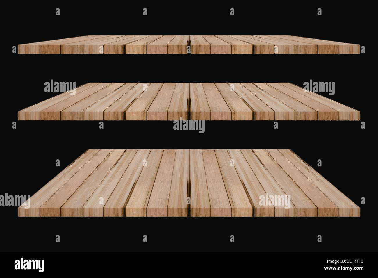 This image displays three horizontal layers of wooden planks against a ...