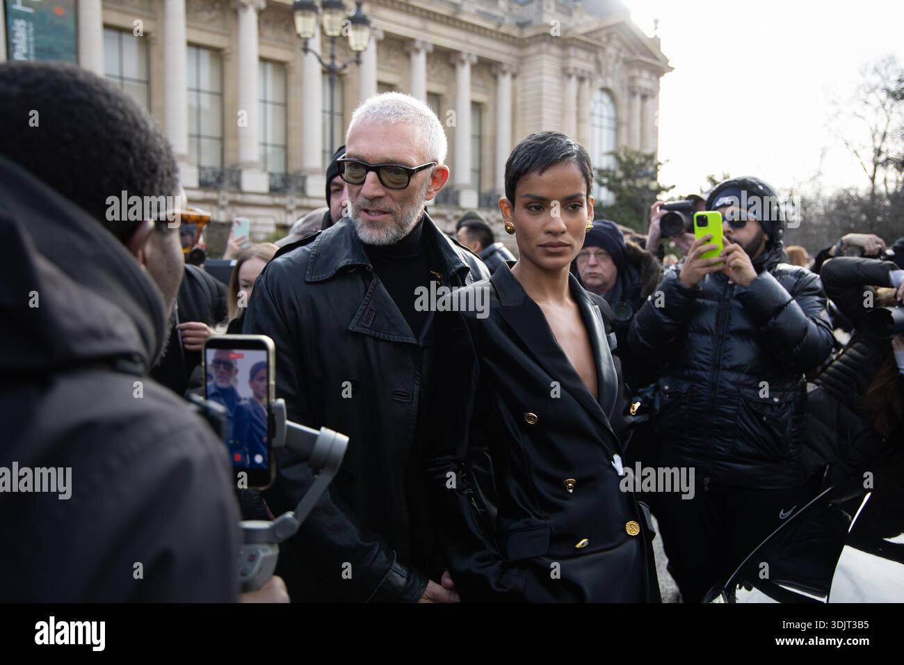 Paris France January 26 2026 Vincent Cassel And Narah Baptista