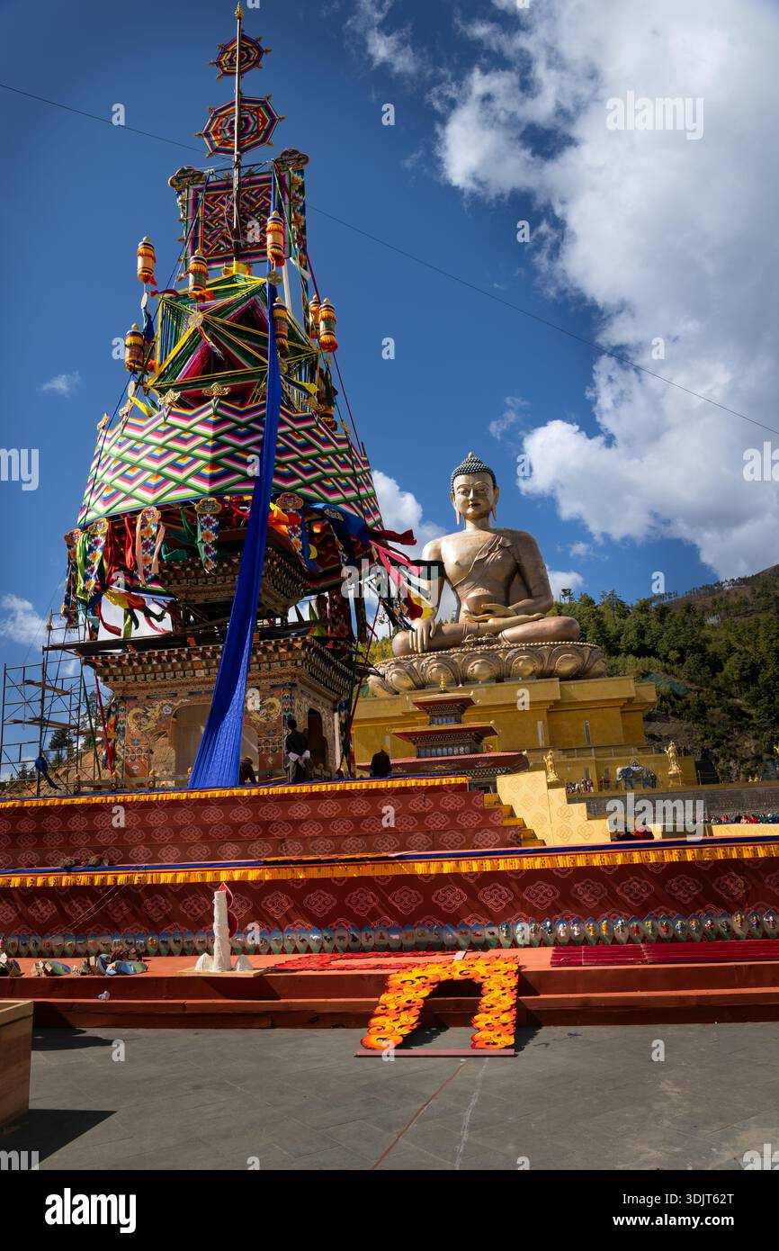The big Buddha on the southern outskirts of Thimpu, Bhutan. It ...