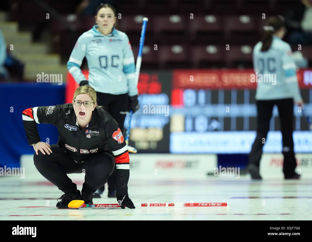Mississauga, Canada. 28th Jan, 2026. Team Ontario skip Hailey Armstrong ...