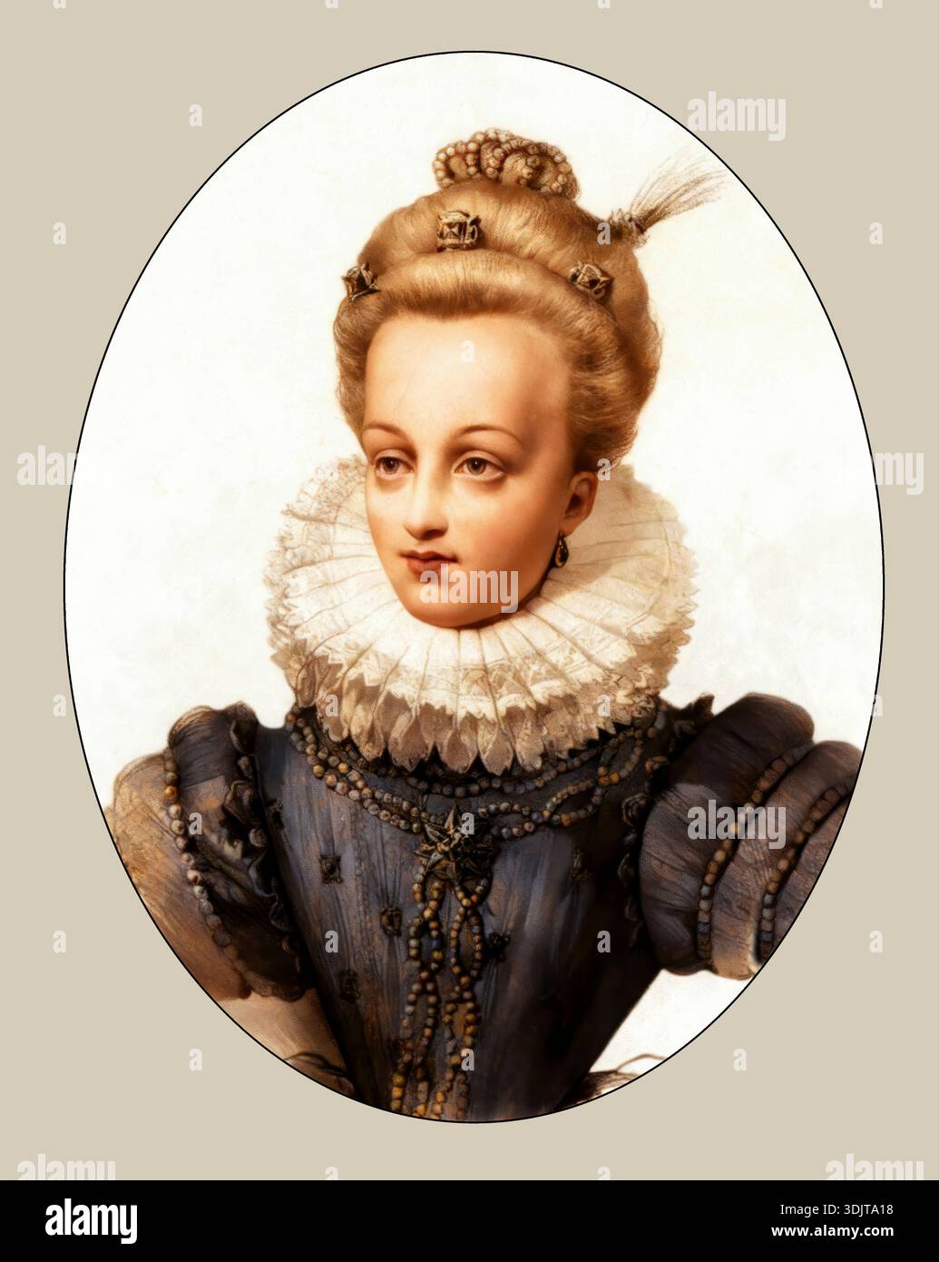Margaret of Valois, La Reine Margot, Queen of France, 1553 – 1615 Stock ...