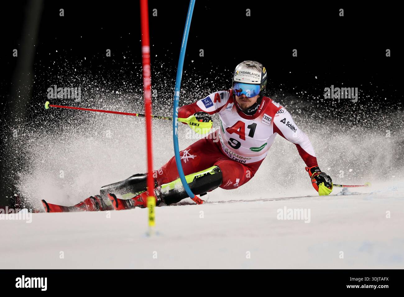 Austria's Manuel Feller competes in an alpine ski, men's World Cup ...