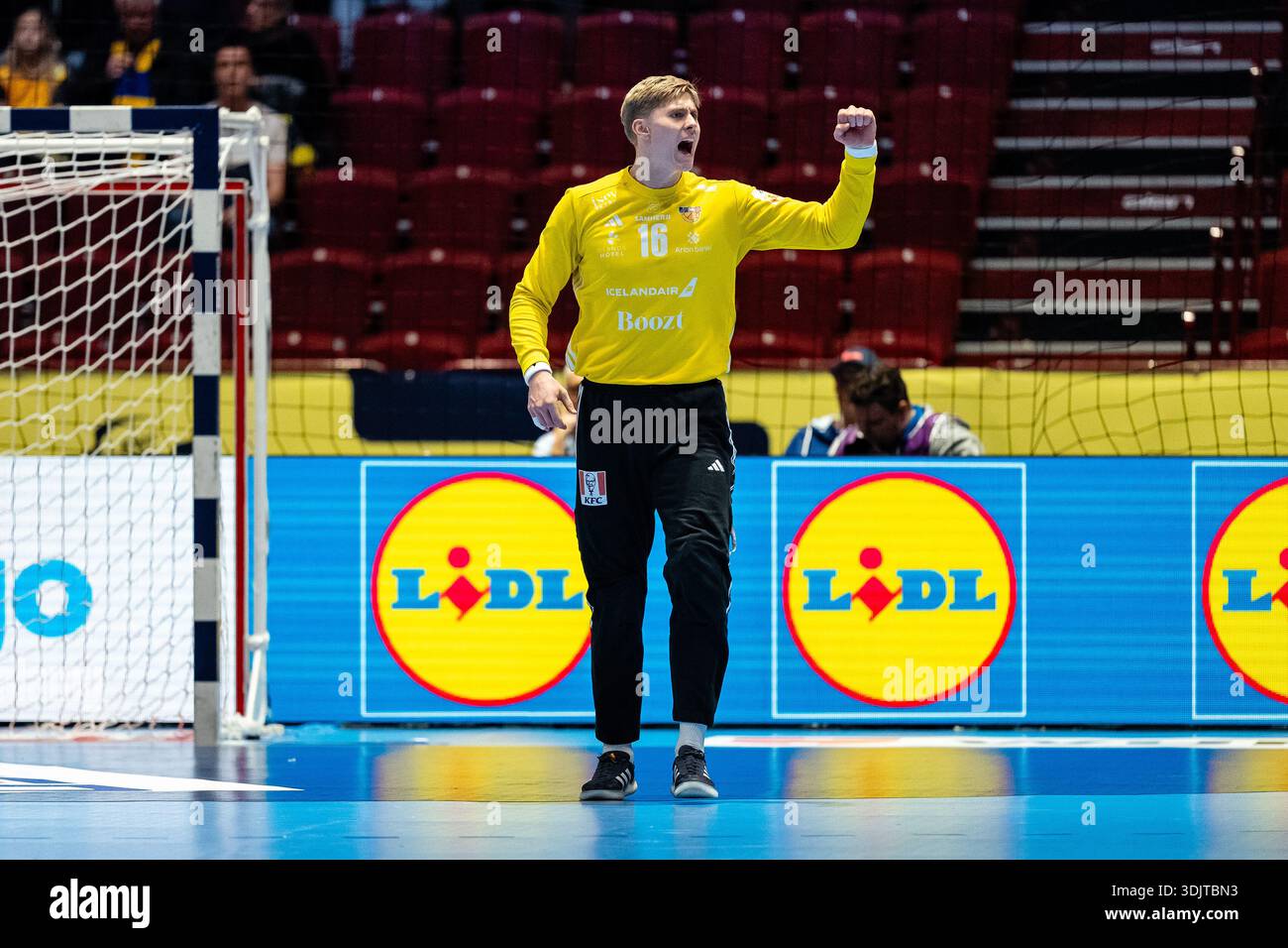 Malmo, Sweden. 28th of January, 2026. Viktor Gisli Hallgrimsson (16) of ...