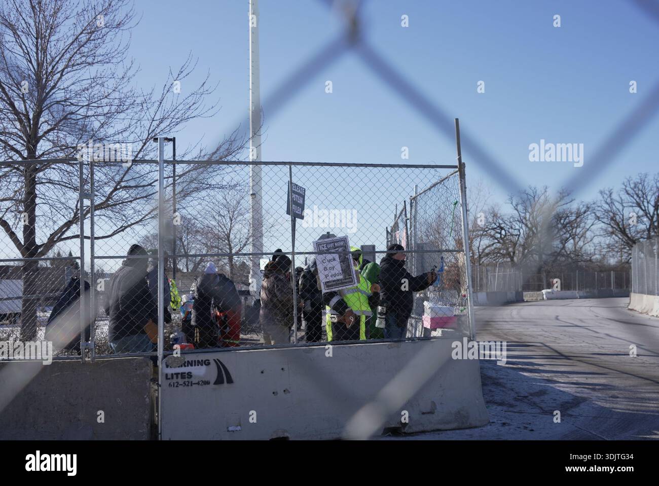 Protesters stand outside Bishop Whipple Federal building in Minneapolis ...