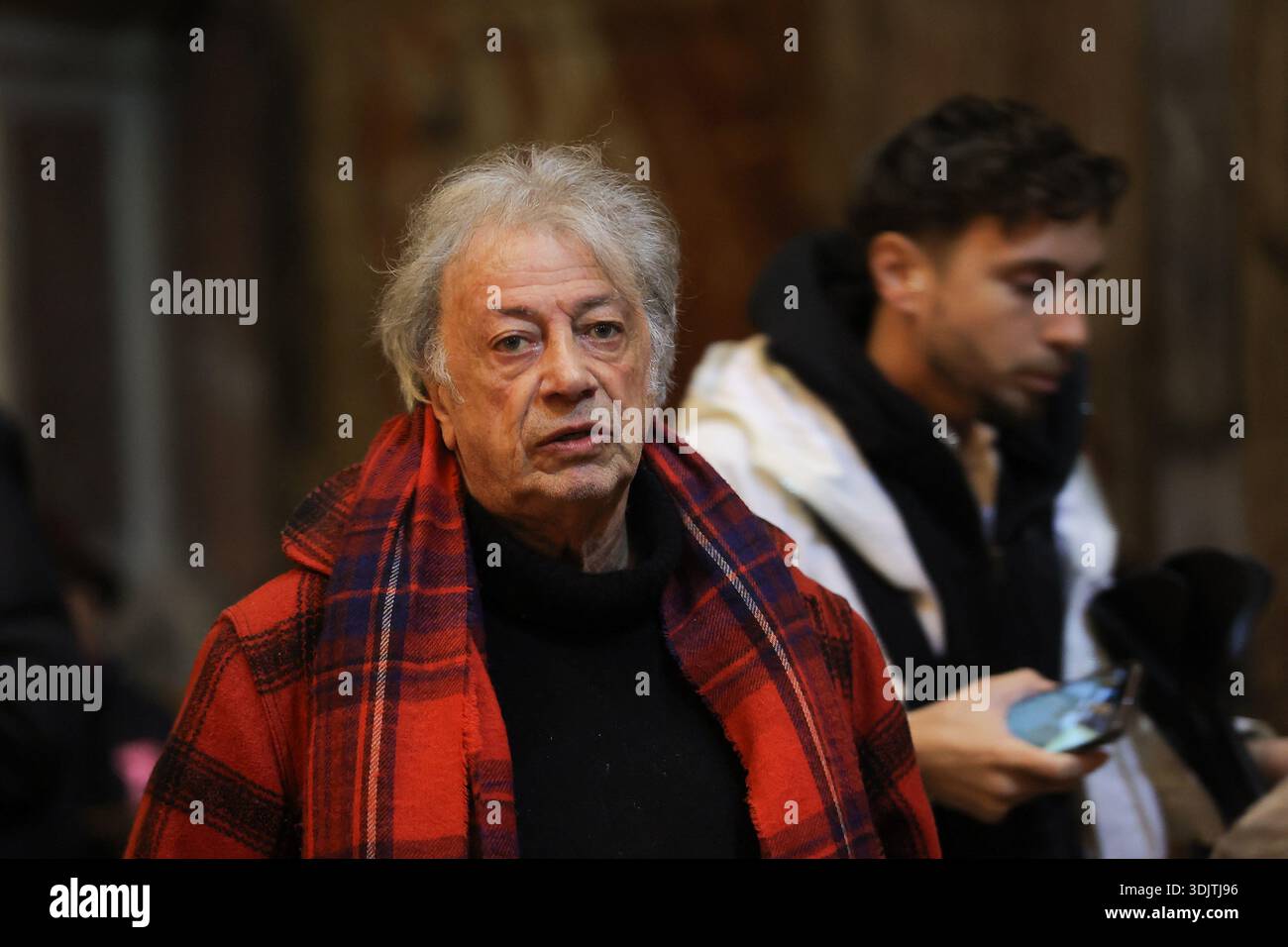 French singer Herve Vilard during a memorial mass for late French ...