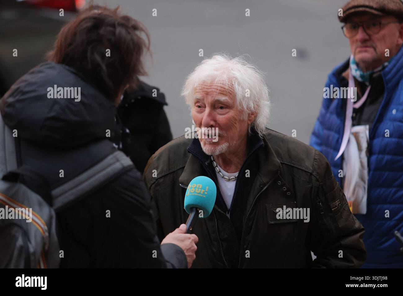 French singer, songwriter, and composer Hugues Aufray during a memorial ...