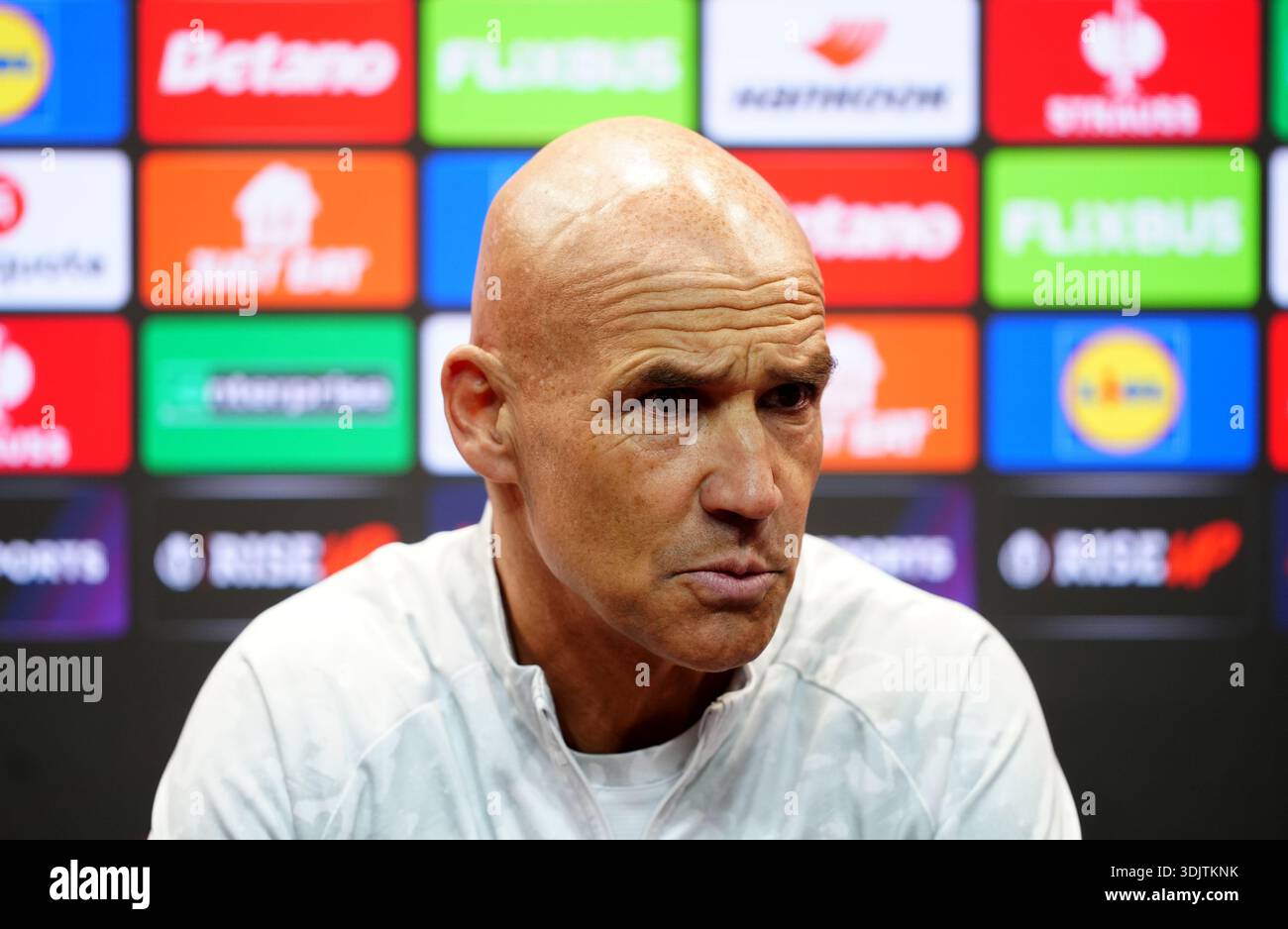 Red Bull Salzburg manger Thomas Letsch during a press conference at ...