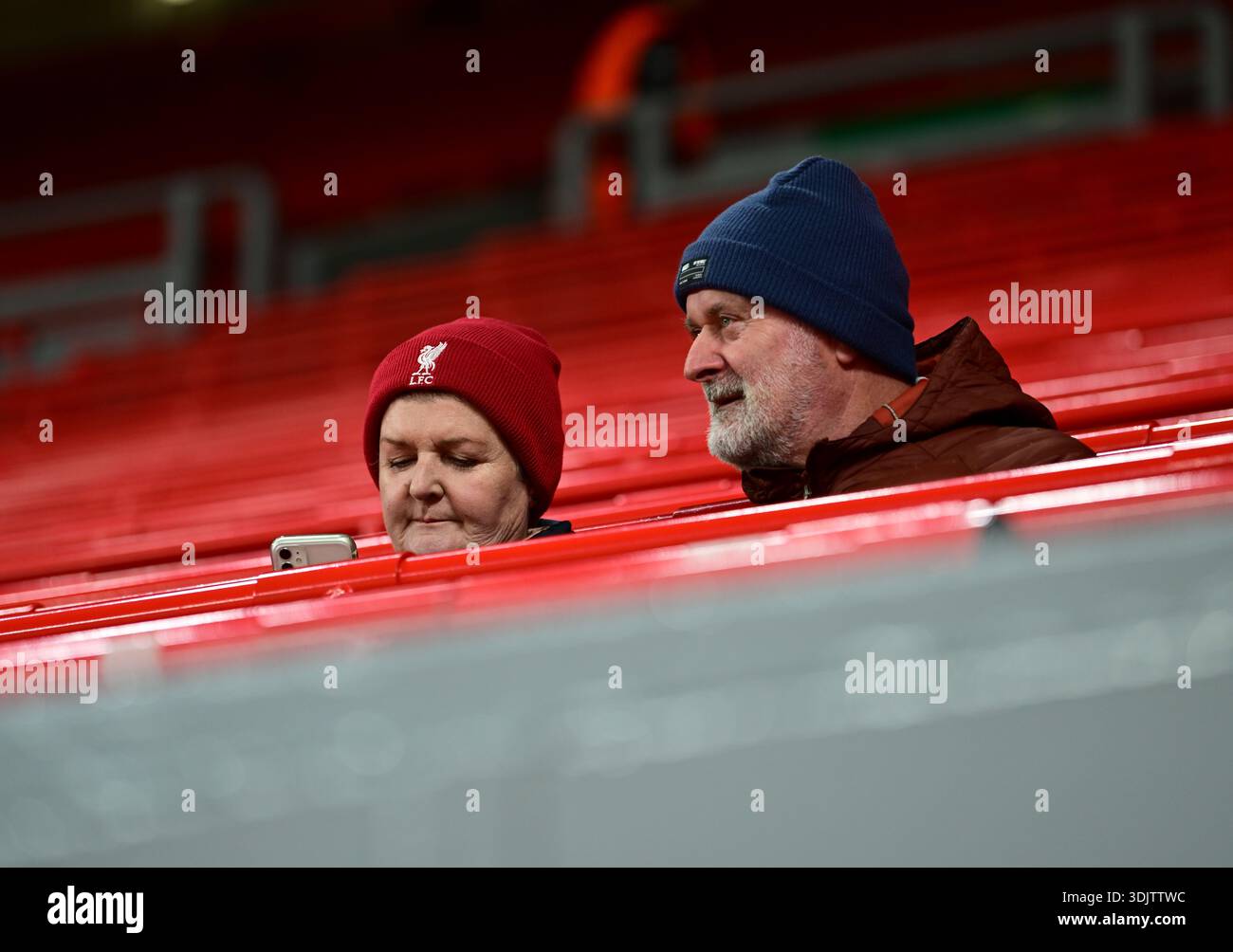 Liverpool, England, 28th January 2026. Early fan arrivals before the ...
