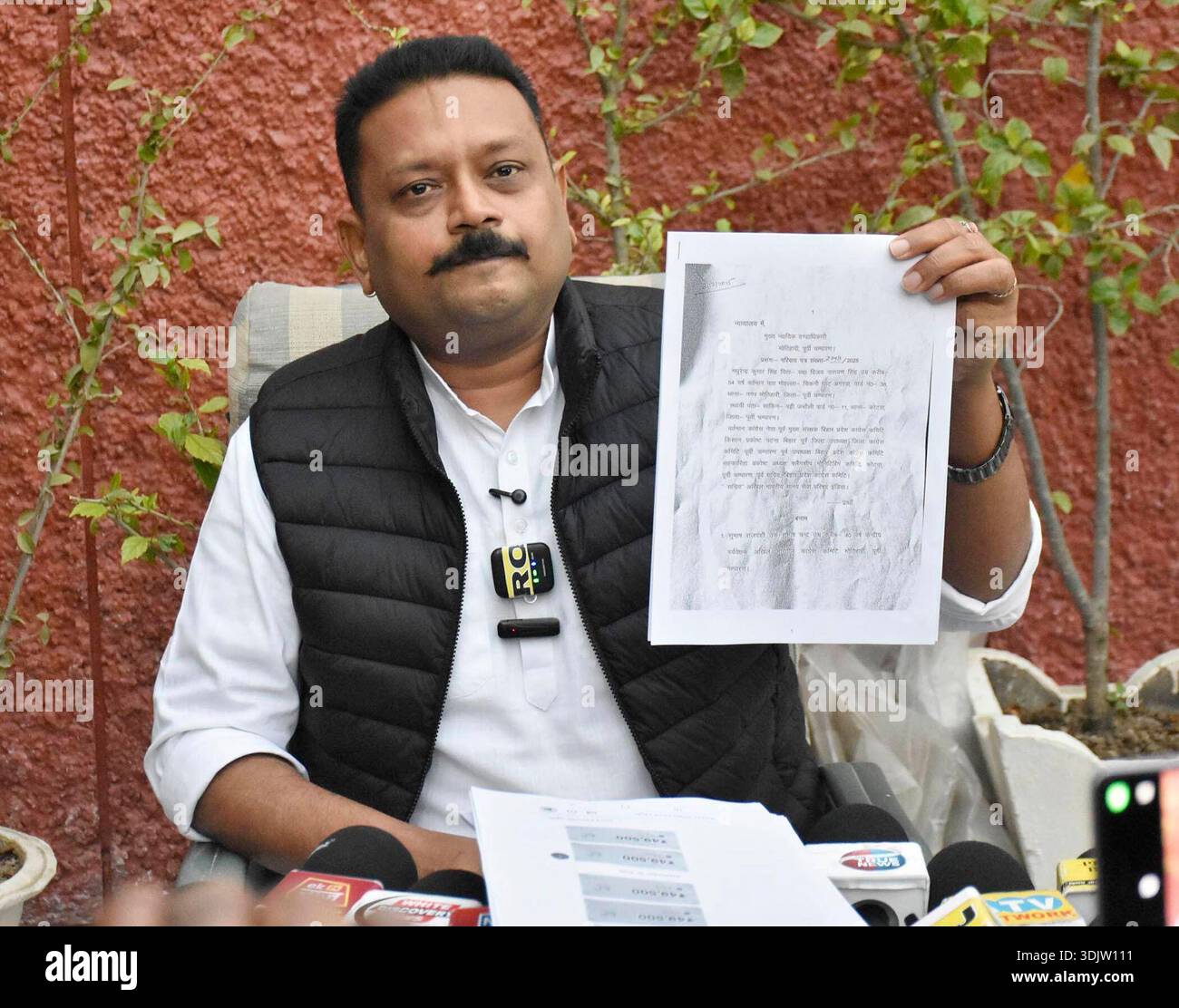 PATNA, INDIA - JANUARY 28: Bihar Congress spokesperson Aditya Paswan ...