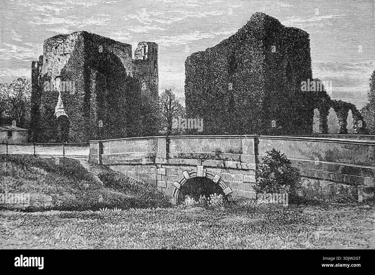 Illustration of the Castle of the Geraldines at Maynooth Ireland from ...