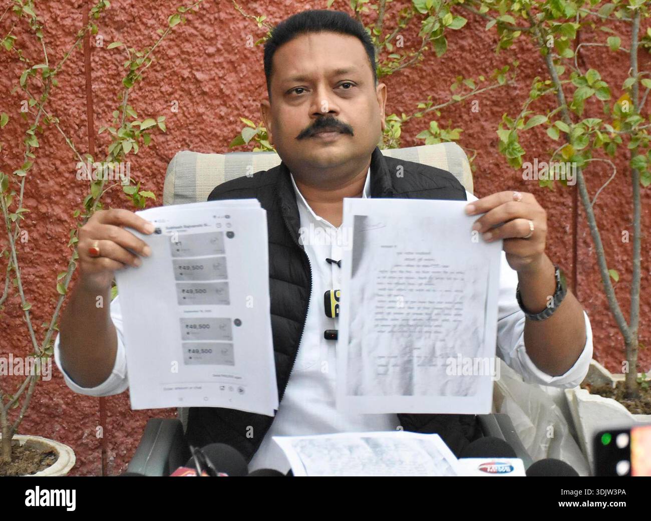 PATNA, INDIA - JANUARY 28: Bihar Congress spokesperson Aditya Paswan ...
