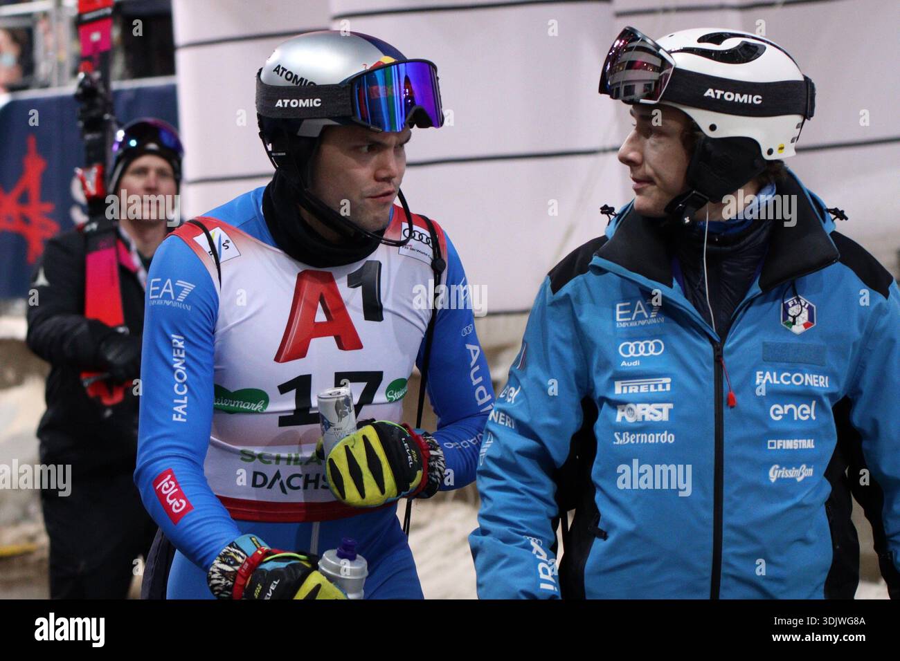 SCHLADMING, AUSTRIA - JANUARY 28:Angry VINATZER, Alex (#17, ITA) at the ...