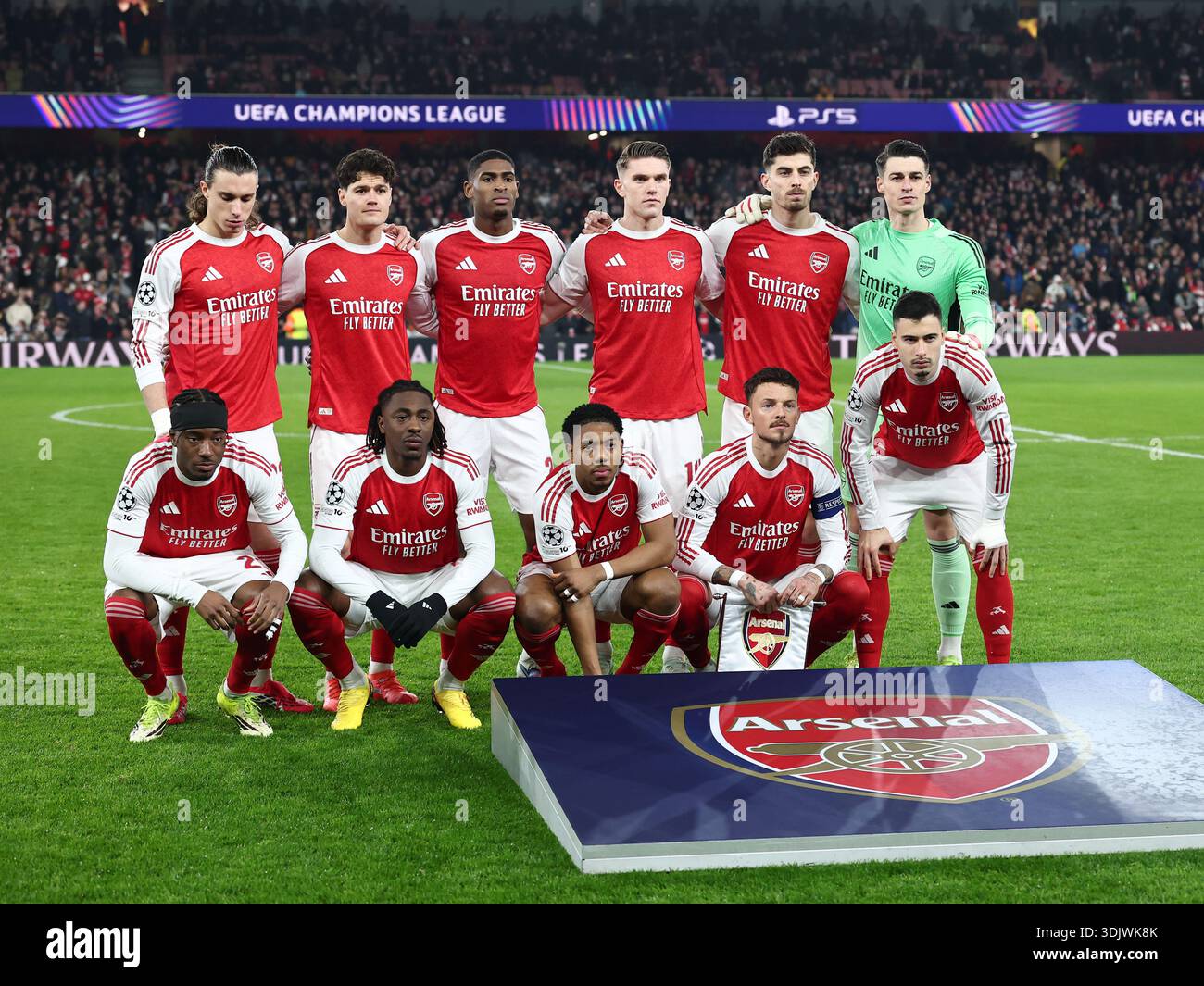 London, England, 28th January 2026. The Arsenal starting eleven during ...