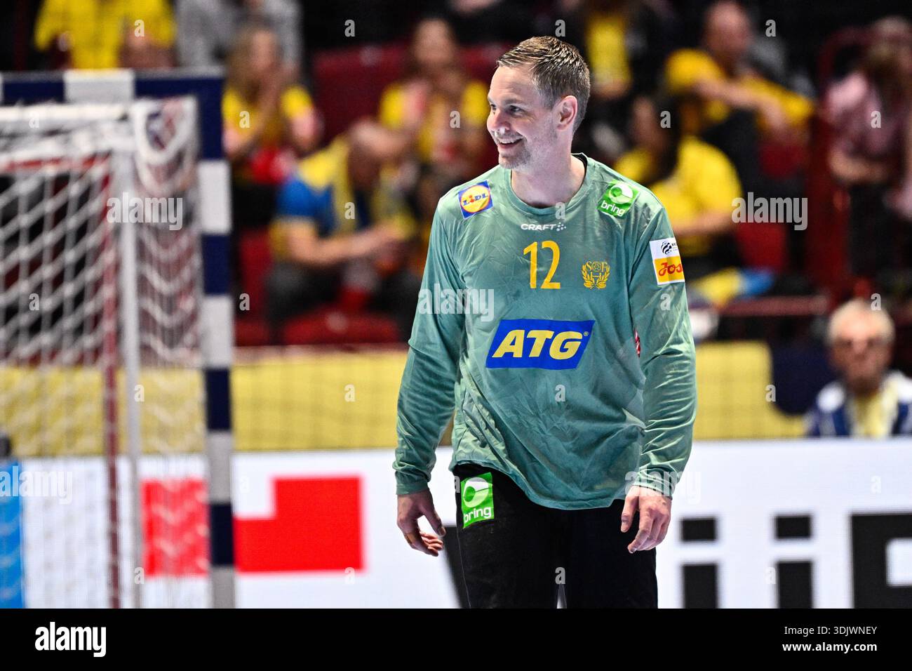 MALMÖ, SWEDEN 20260128Sweden's goalkeeper Andreas Palicka celebrates ...
