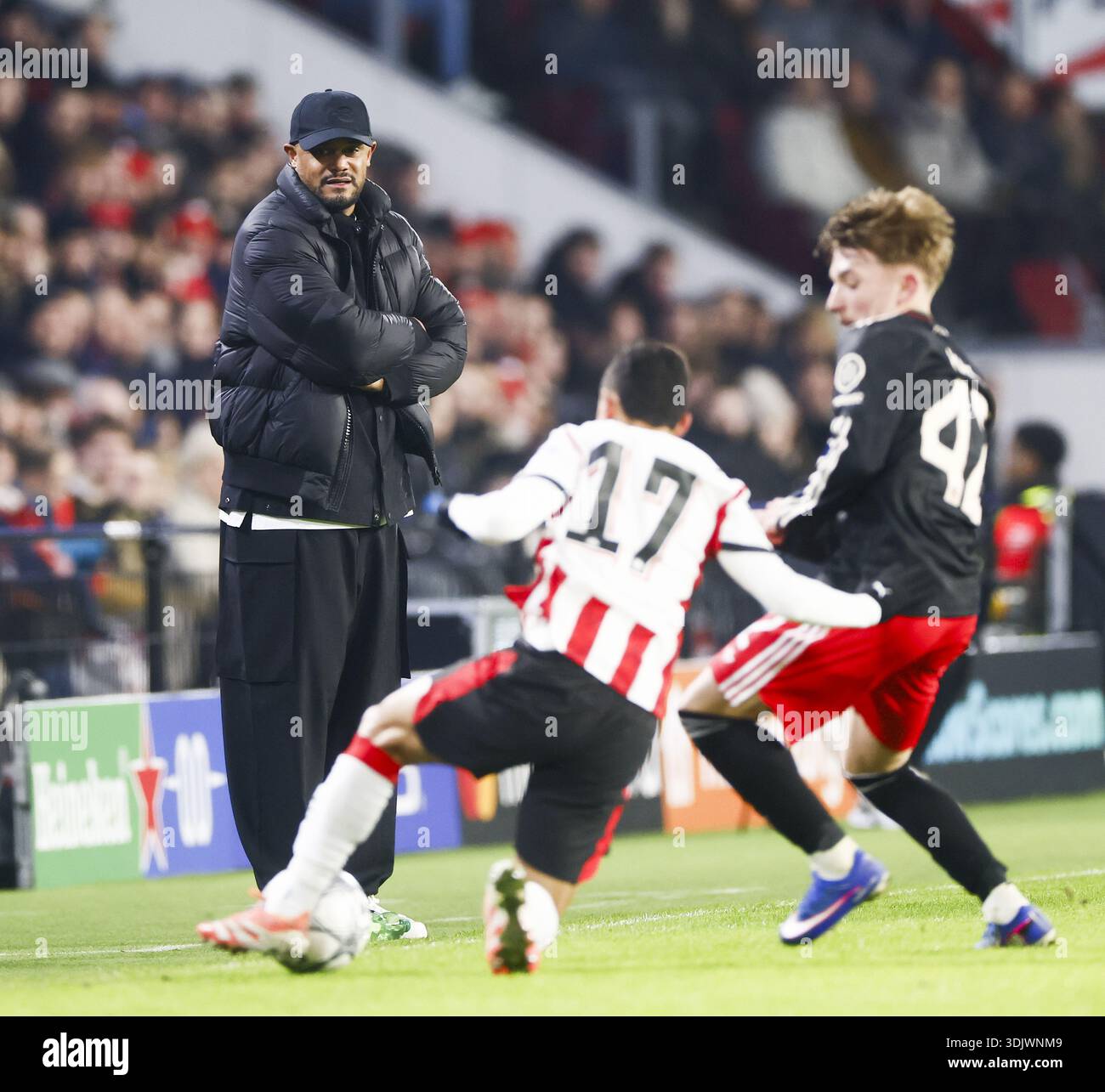 EINDHOVEN - FC Bayern Munich coach Vincent Kompany during the UEFA ...