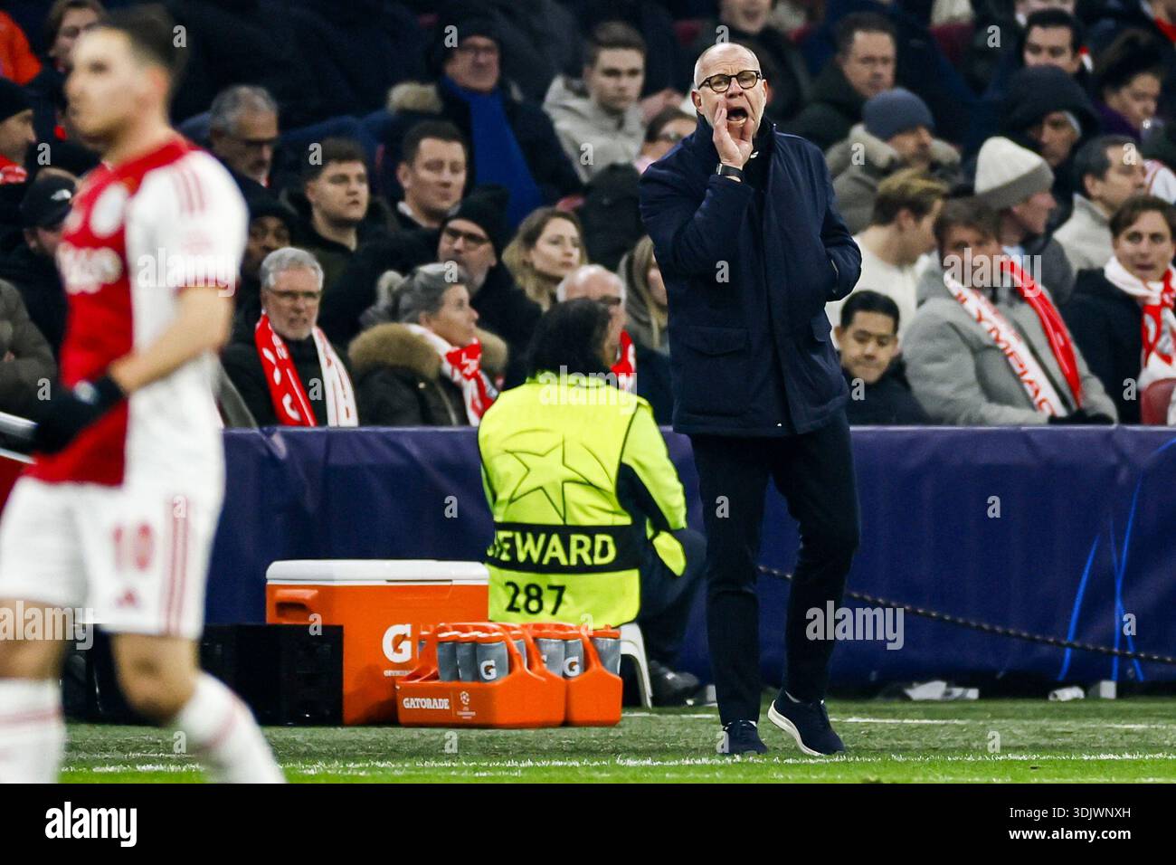 AMSTERDAM - Ajax coach Fred Grim during the UEFA Champions League match ...