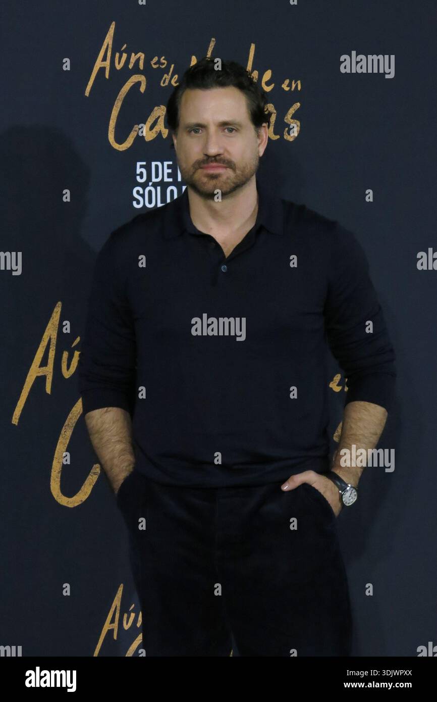 Producer and actor Edgar Ramirez poses for photos at the end of a press ...