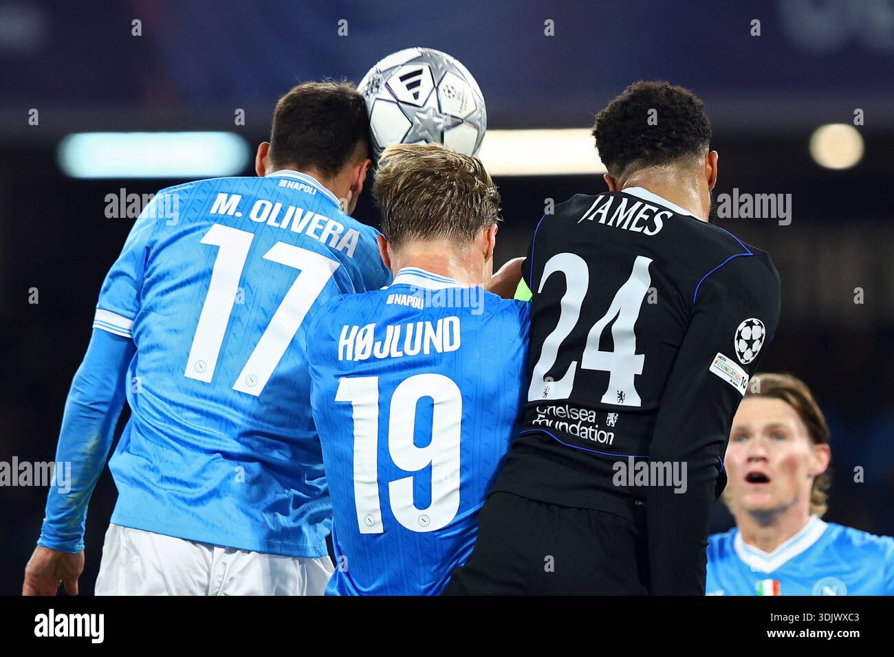 Naples, Italy. 28th Jan, 2026. Mthias Olivera, Rasmus Hojlund of Napoli ...