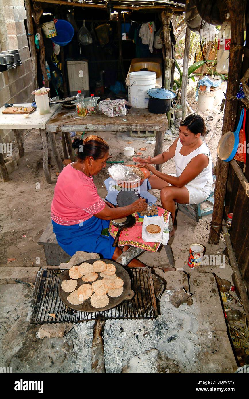 Tortilla making process hi-res stock photography and images - Alamy