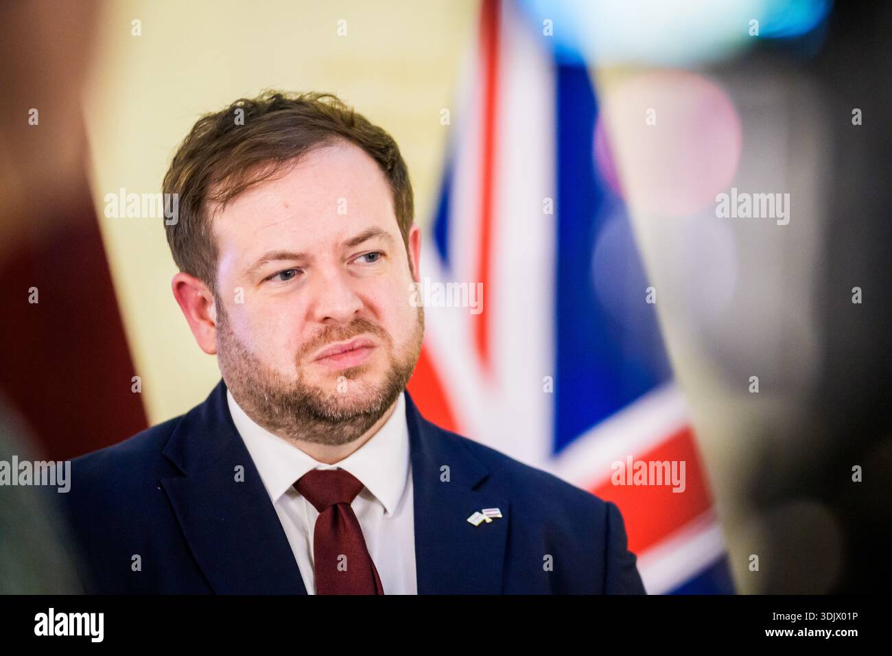 RIGA, LATVIA. 28th January 2026. Stephen Doughty (at photo)