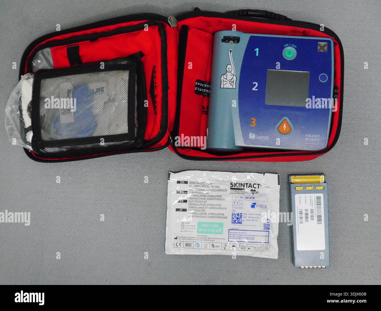 A Philips HeartStart HS1 semi-automatic automated external ...