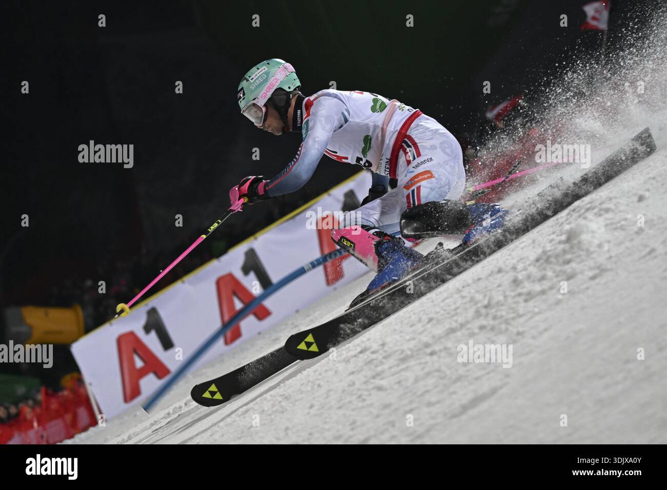 SCHLADMING, AUSTRIA - JANUARY 28: Eirik Hystad Solberg of Norway in ...