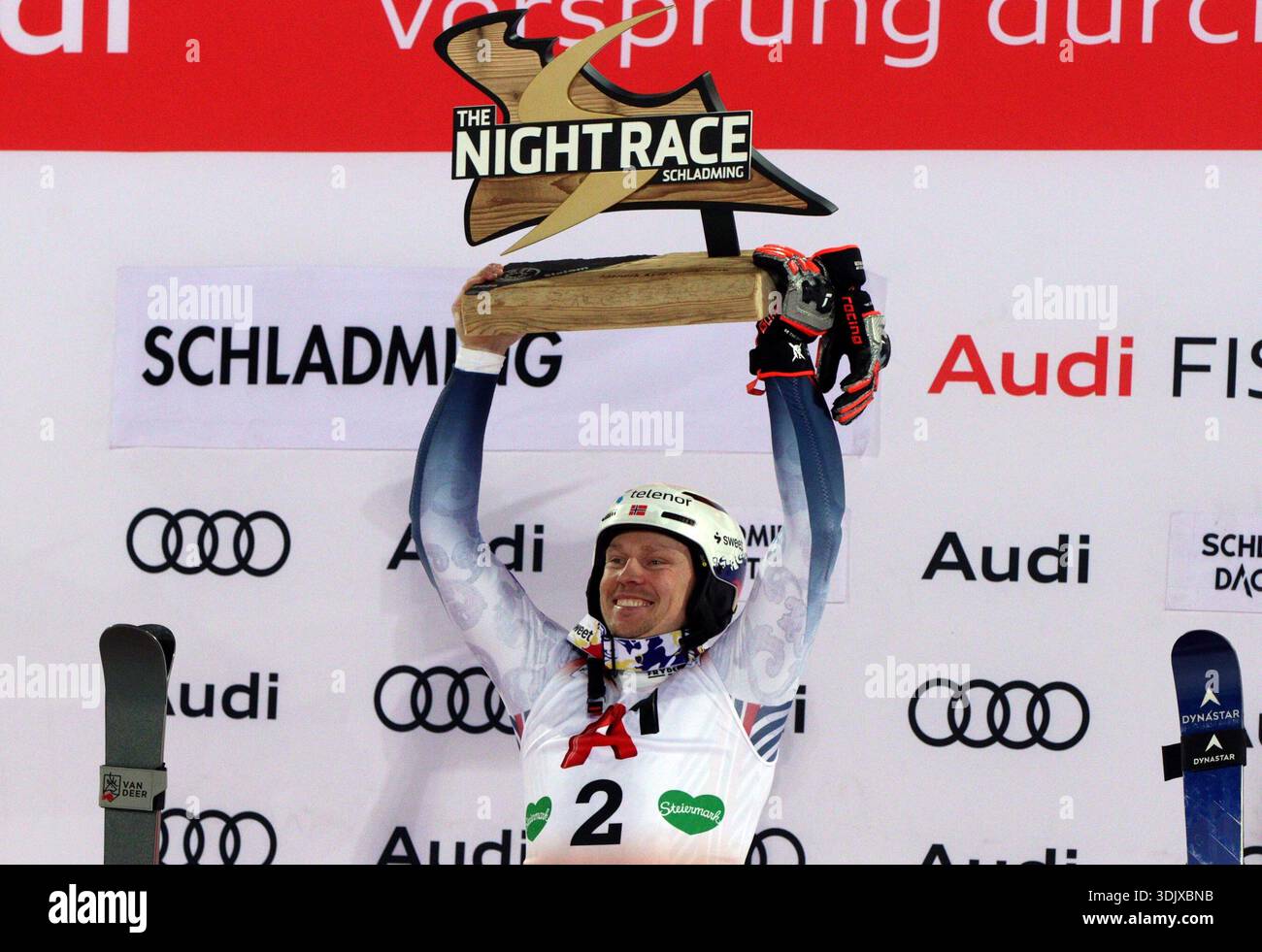 SCHLADMING, AUSTRIA - JANUARY 28: Winner KRISTOFFERSEN, Henrik (#2, NOR ...