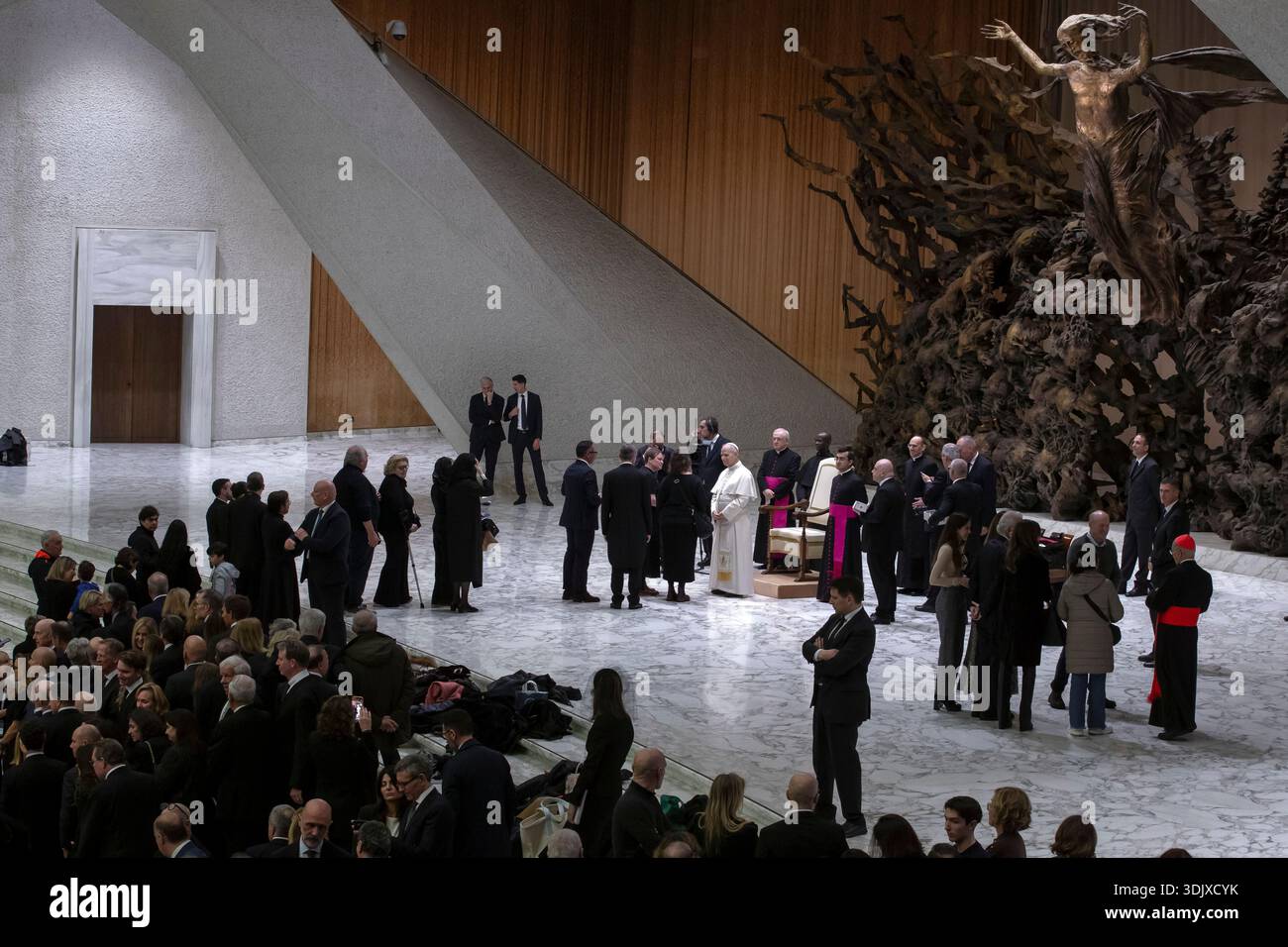 Pope Leo XIV greets the faithful during his weekly general audience in ...