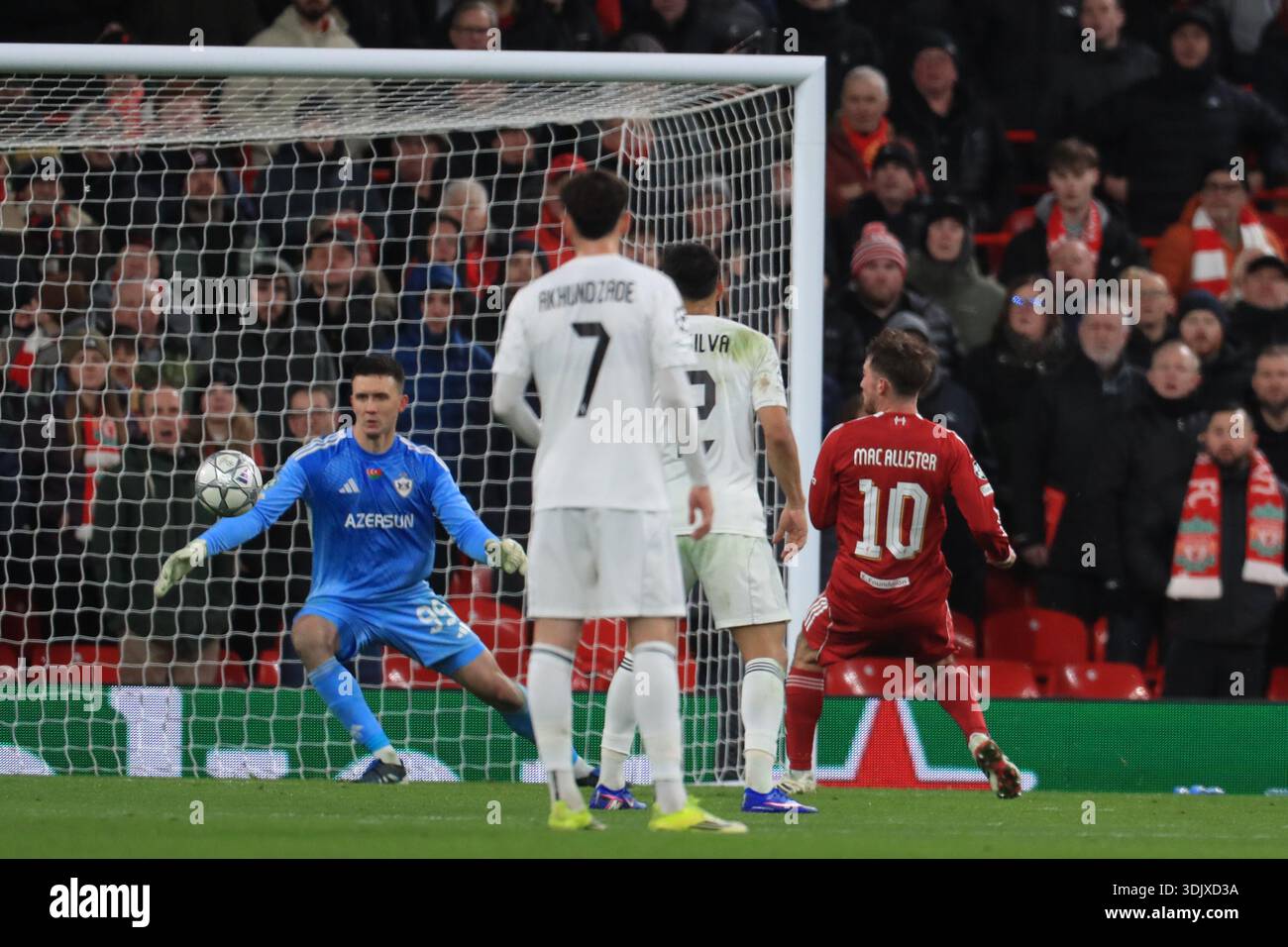 Anfield, Liverpool, Merseyside, UK. 28th Jan, 2026. UEFA Champions ...
