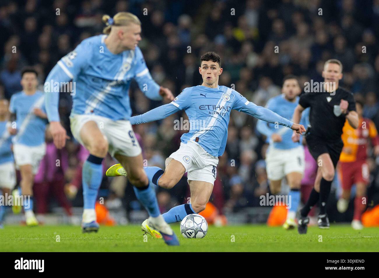 Phil Foden #47 of Manchester City F.C. during the UEFA Champions League ...