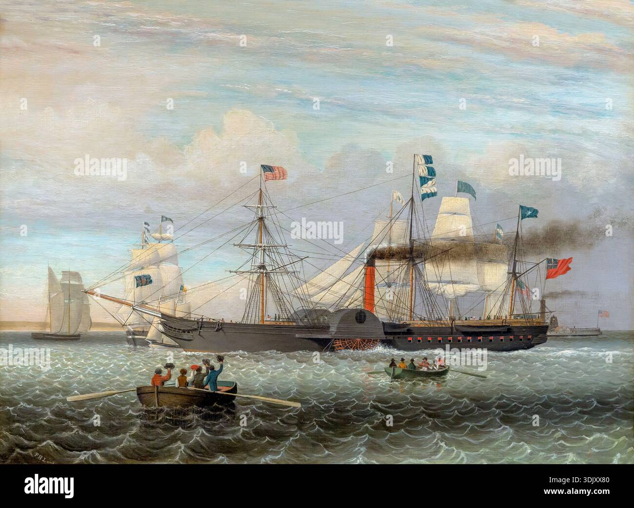 Boston Harbor, Fitz Henry Lane, circa 1850-1855 Stock Photo - Alamy