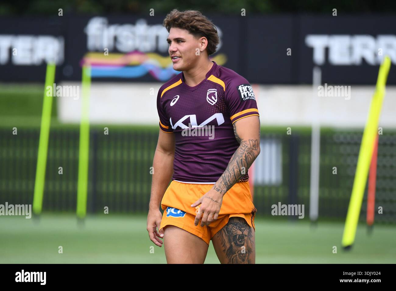 Reece Walsh is seen during a Brisbane Broncos NRL training session at ...