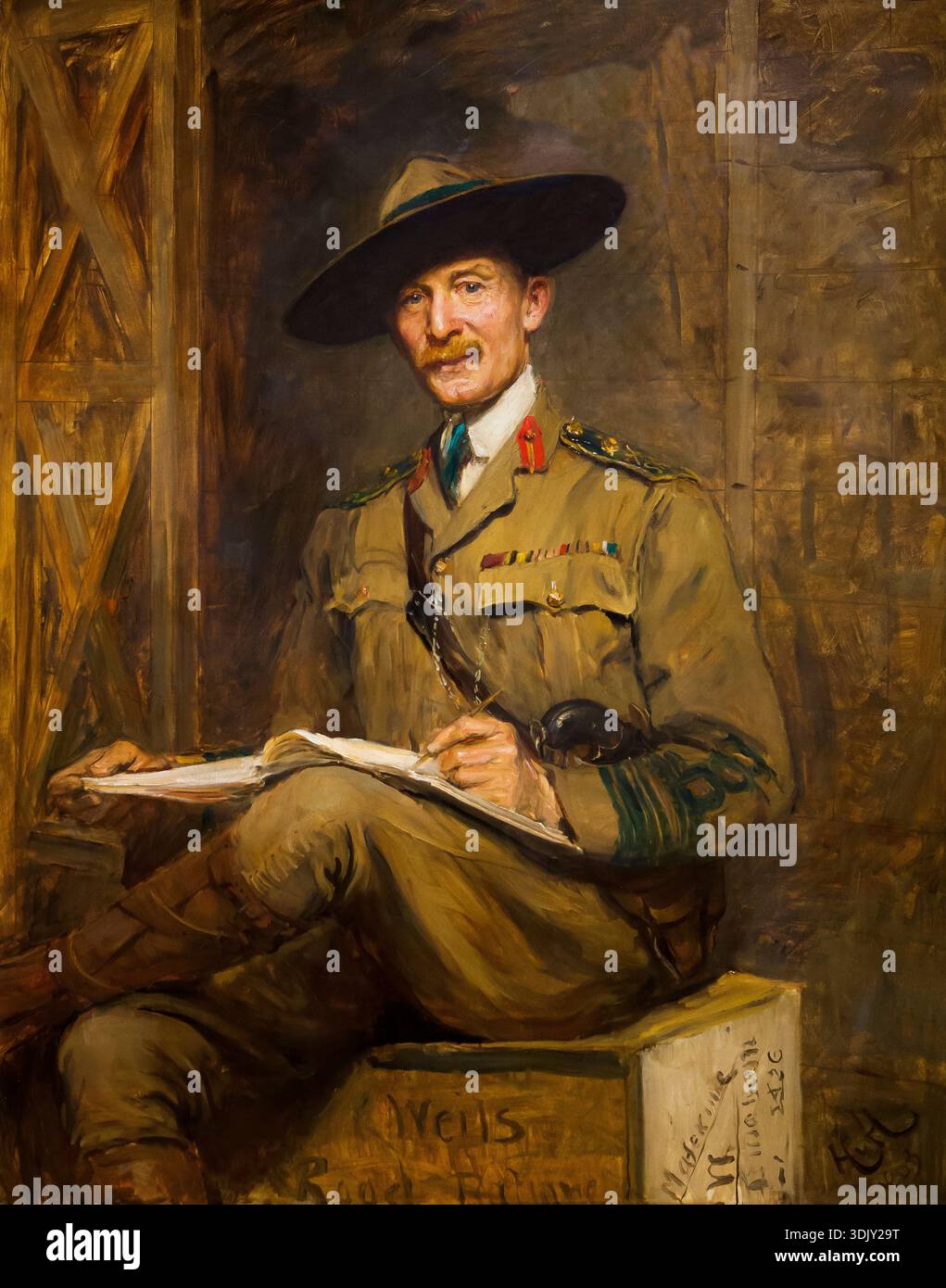 Robert Baden-Powell, by Sir Hubert von Herkomer, 1903 Stock Photo - Alamy