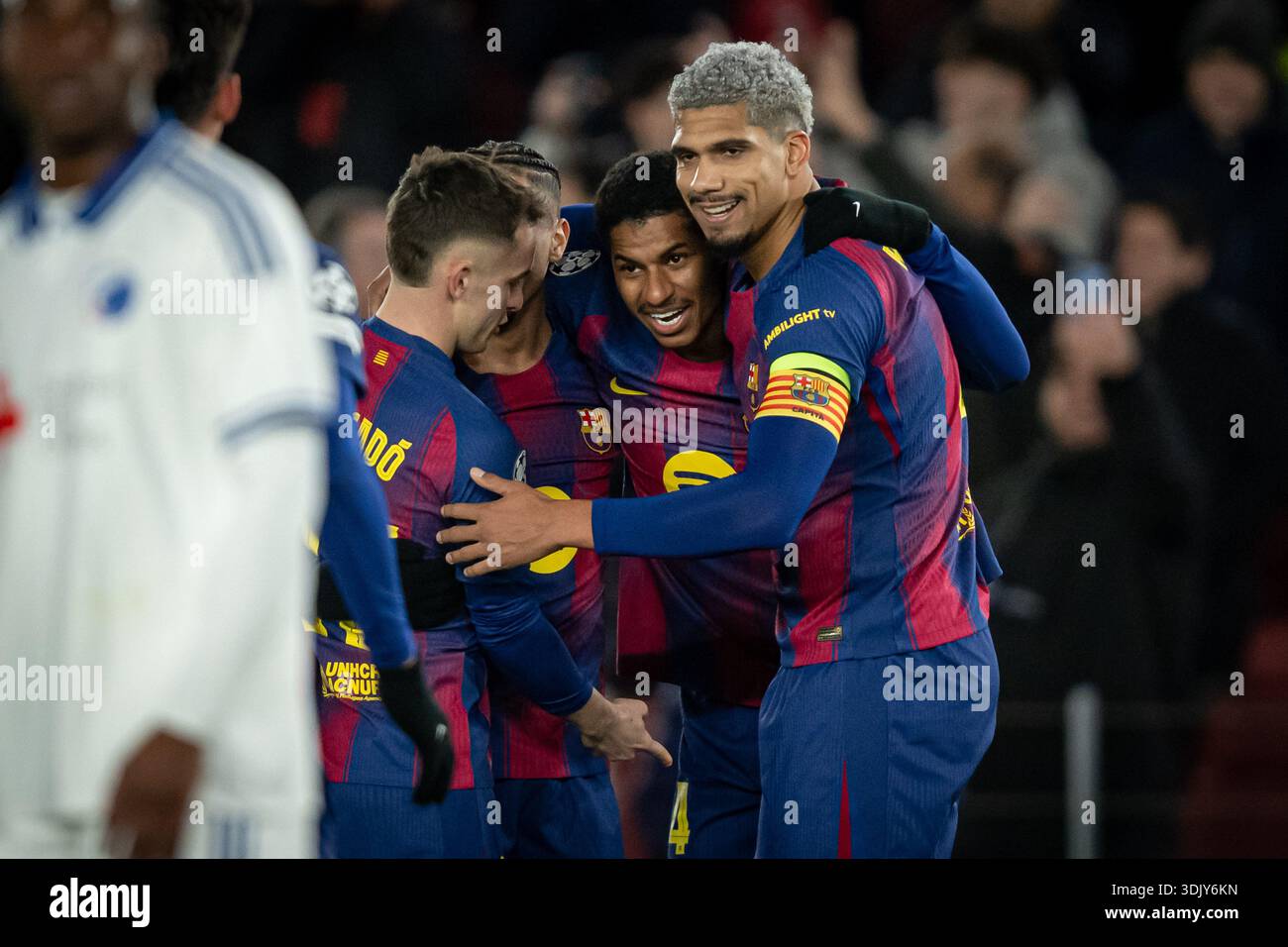 Marcus Rashford of FC Barcelona celebrates during a UEFA Champions ...