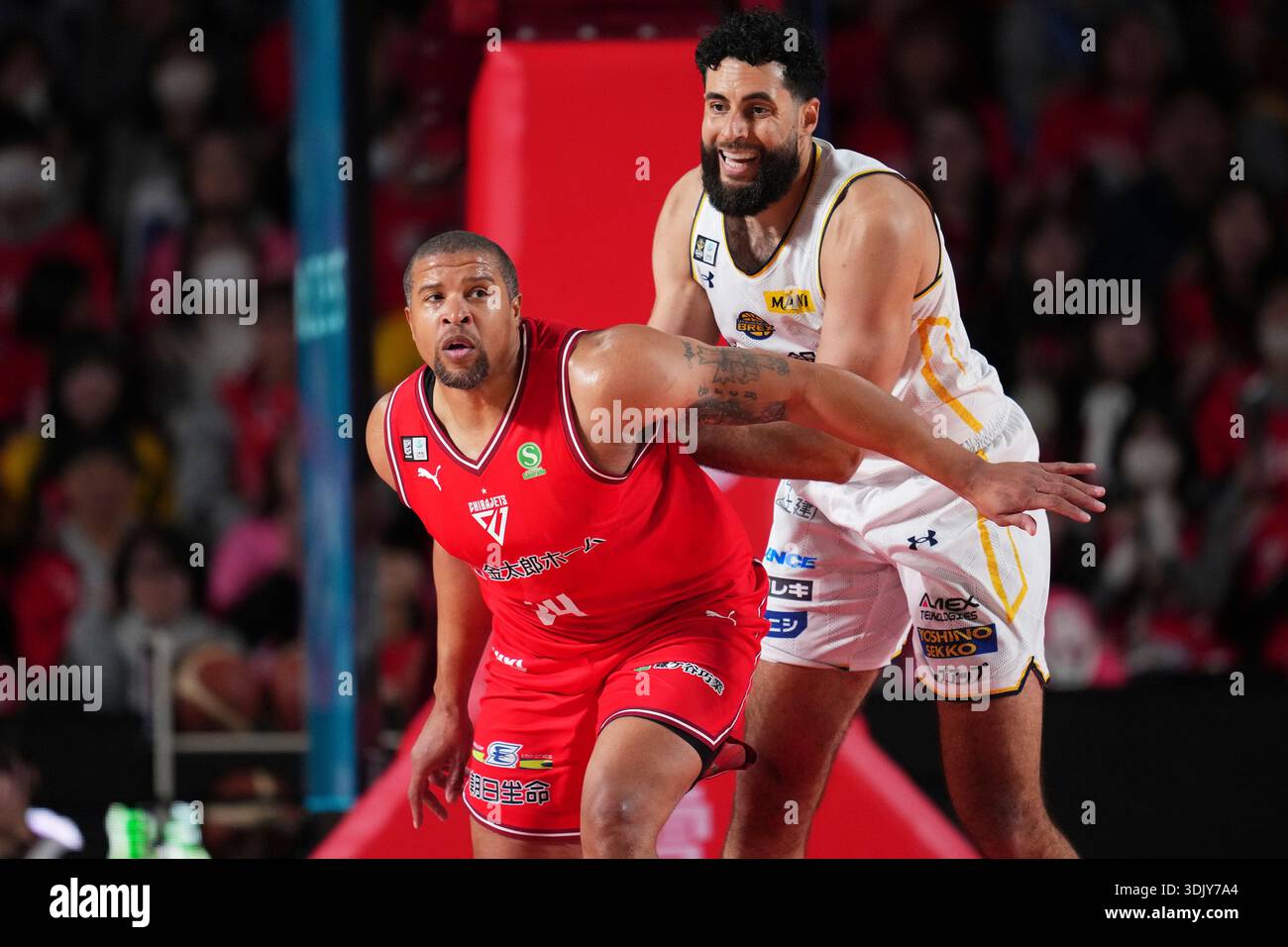 (L-R) Jeff Gibbs (Jets), Grant Jerrett (Brex), JANUARY 28, 2026 - Basketball : 2025-26 B.LEAGUE ...