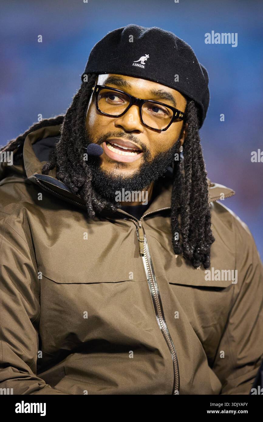 ACC Network analyst Bryce Love works the pregame show prior to the ...