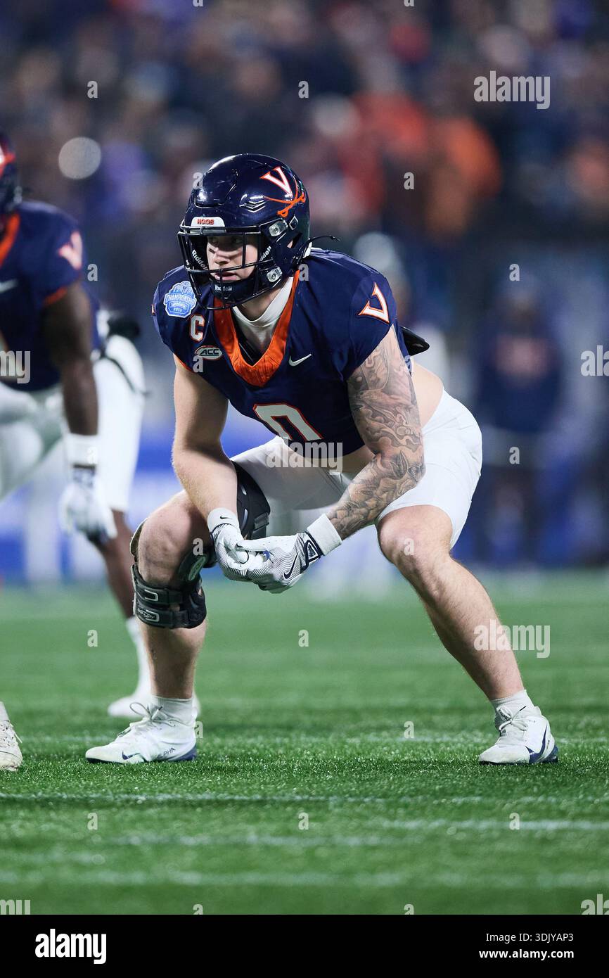 Virginia tight end Sage Ennis (0) lines up on offense against Duke ...