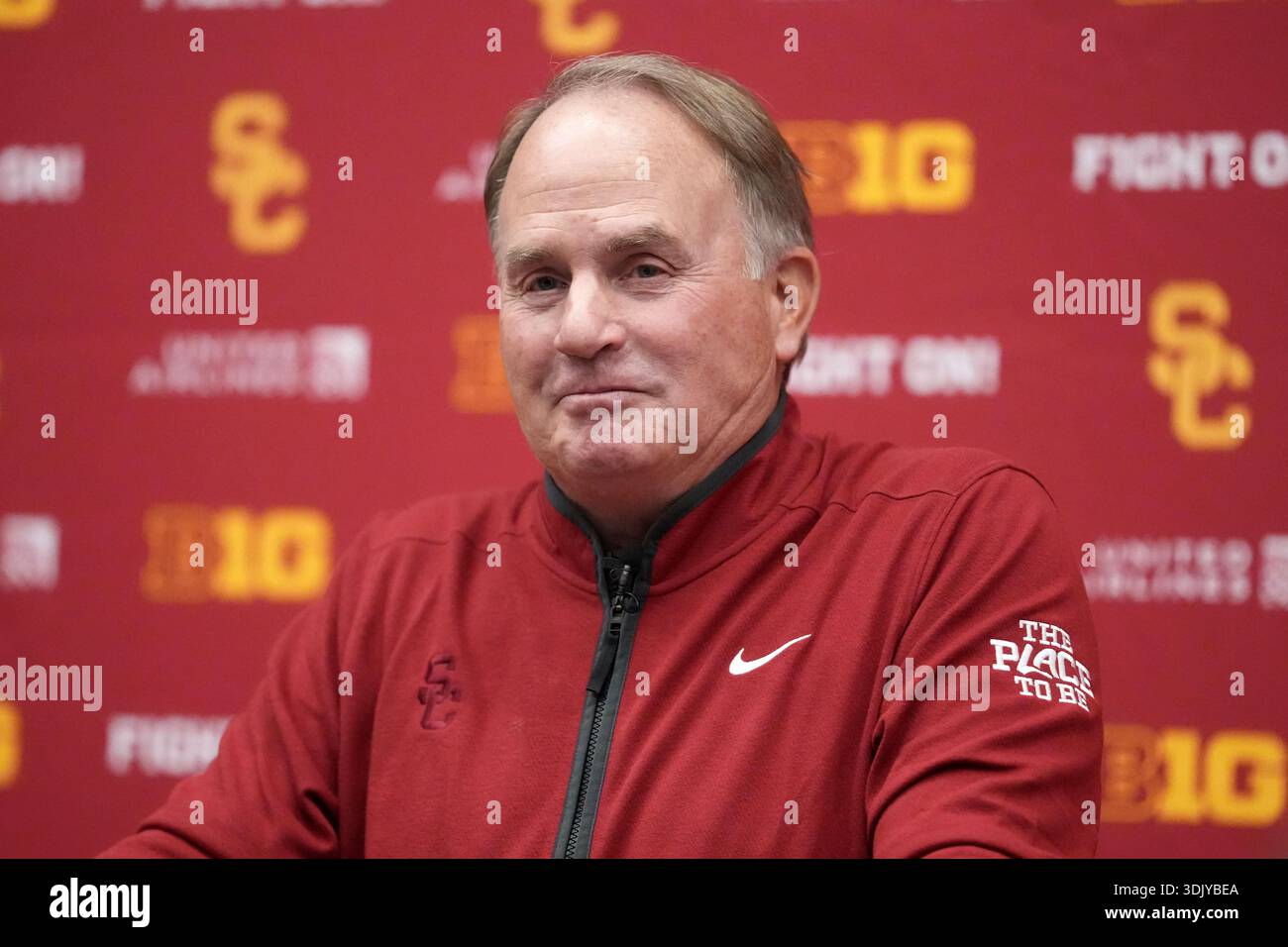 Southern California Trojans defensive coordinator Gary Patterson speaks ...