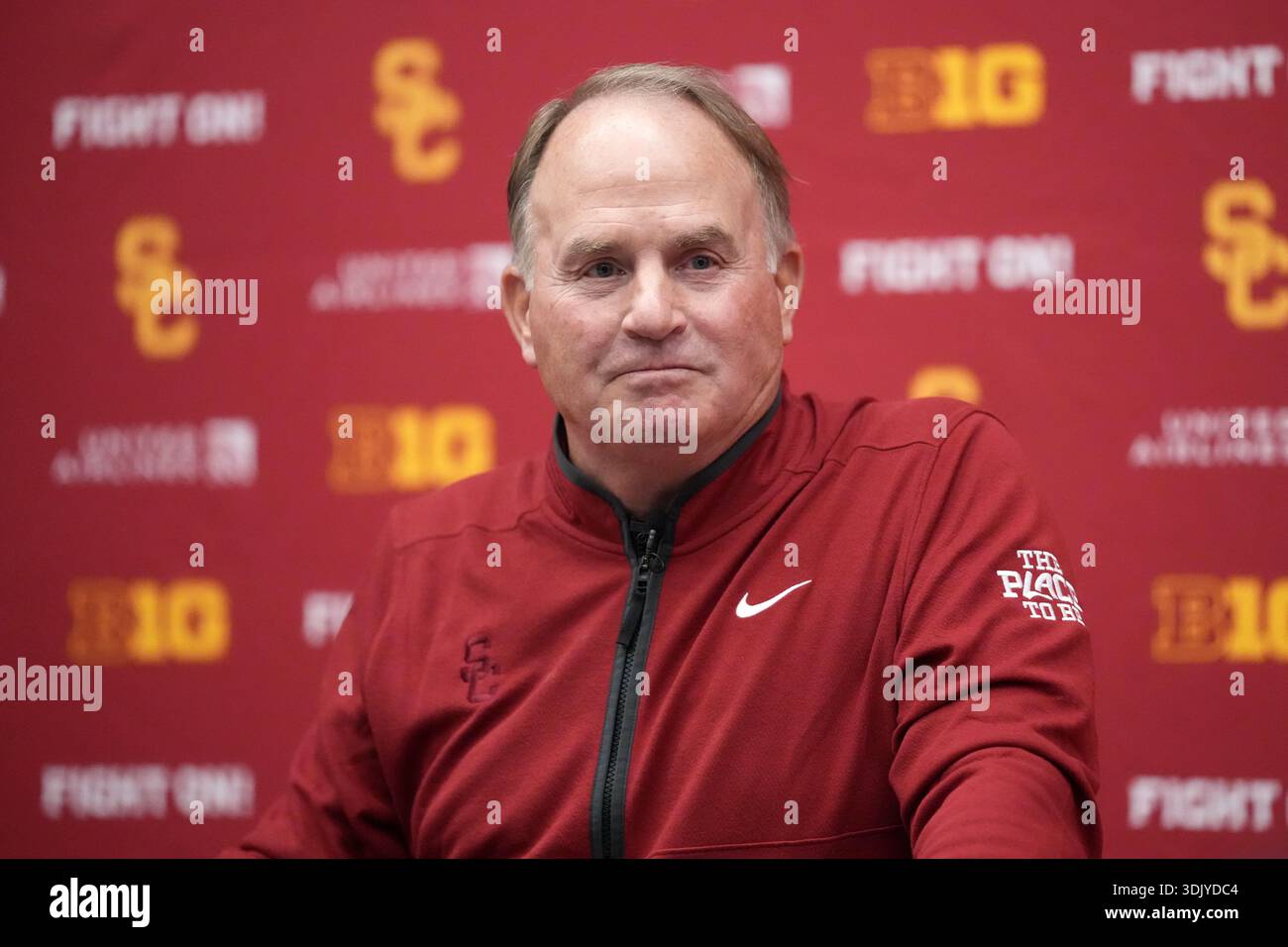 Southern California Trojans defensive coordinator Gary Patterson speaks ...