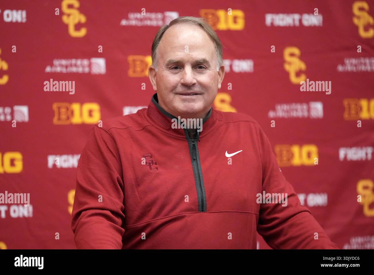 Southern California Trojans defensive coordinator Gary Patterson speaks ...