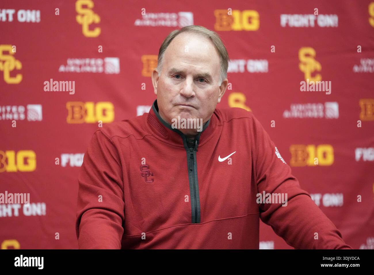 Southern California Trojans defensive coordinator Gary Patterson speaks ...