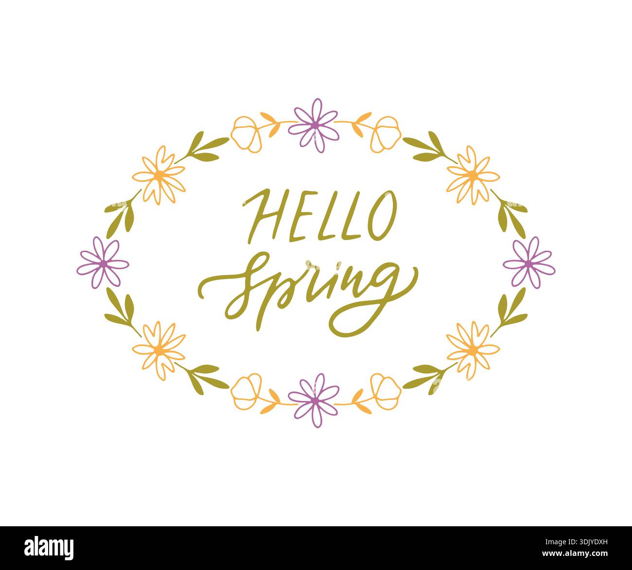 Hello vector hand lettering Stock Vector Images - Alamy