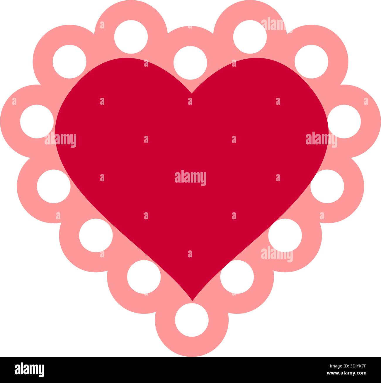 Ruffled heart Stock Vector Images - Alamy